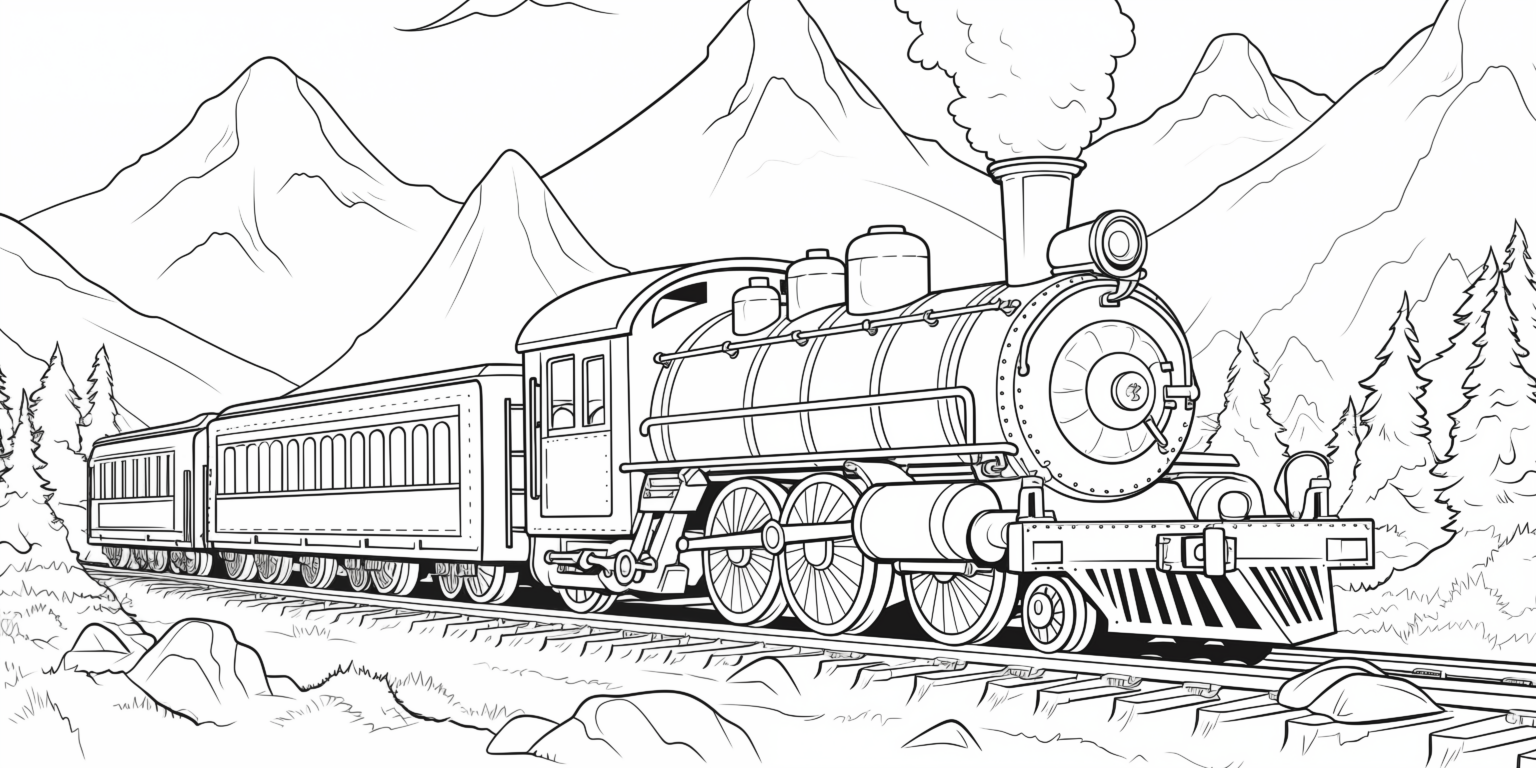 Trains Colouring Pages - Printables