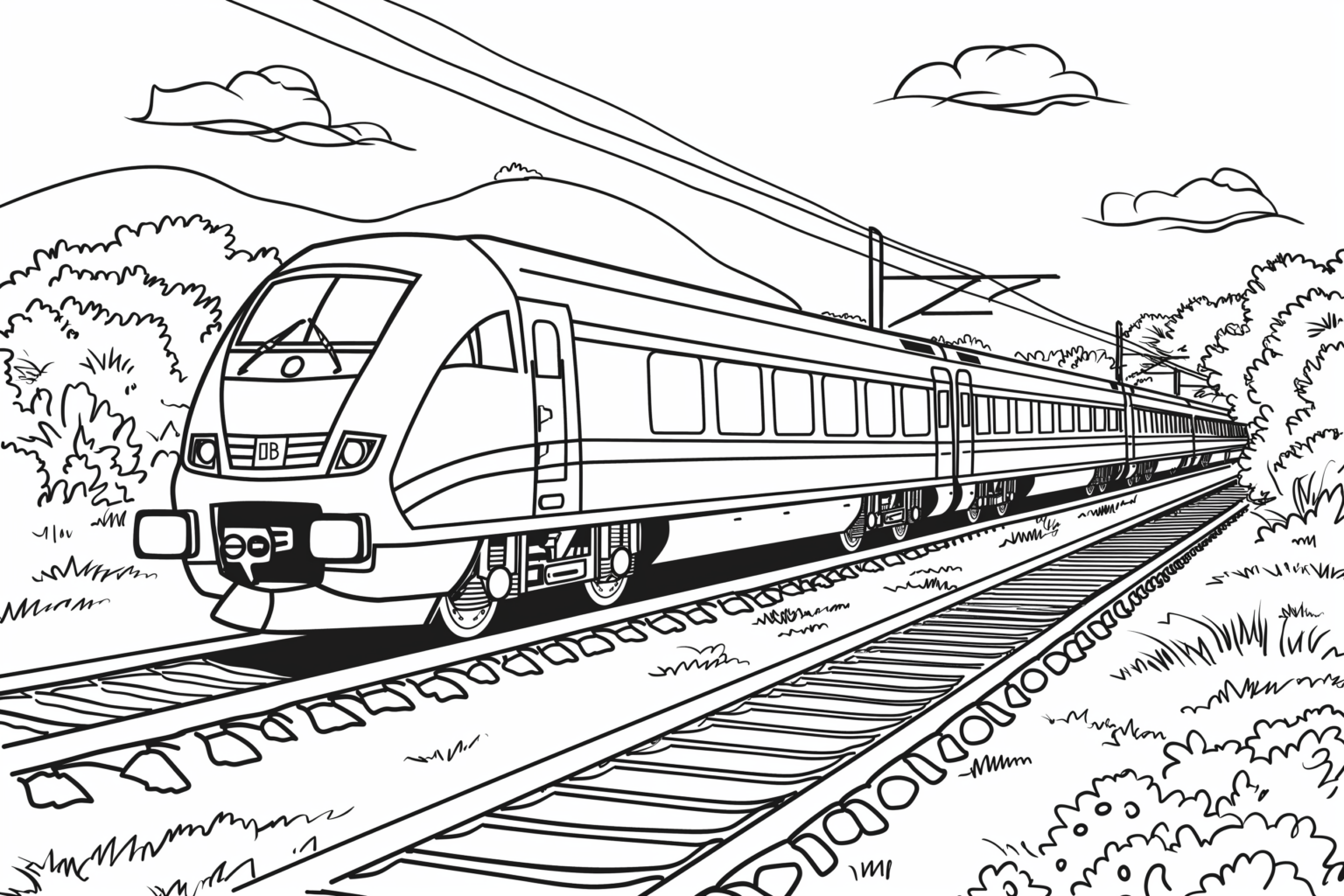 Trains Colouring Pages - Printables