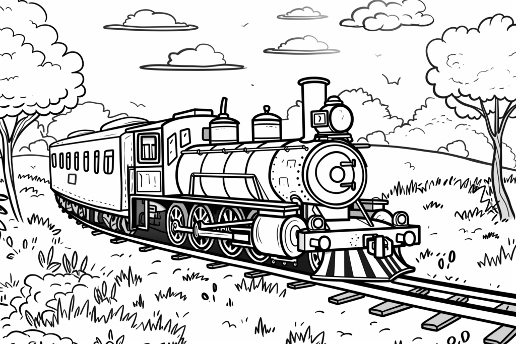 Trains Colouring Pages - Printables