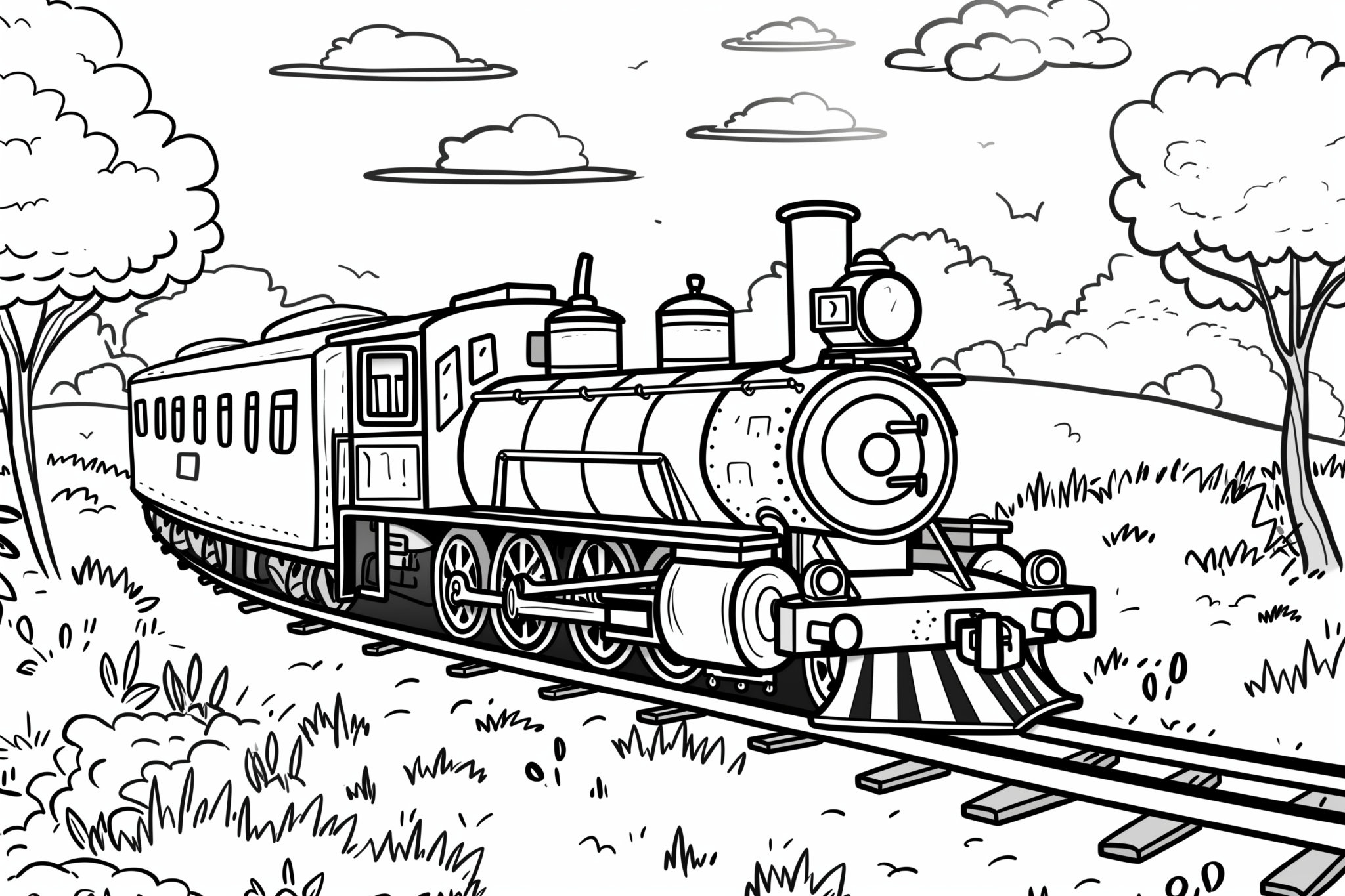 Trains Colouring Pages - Printables
