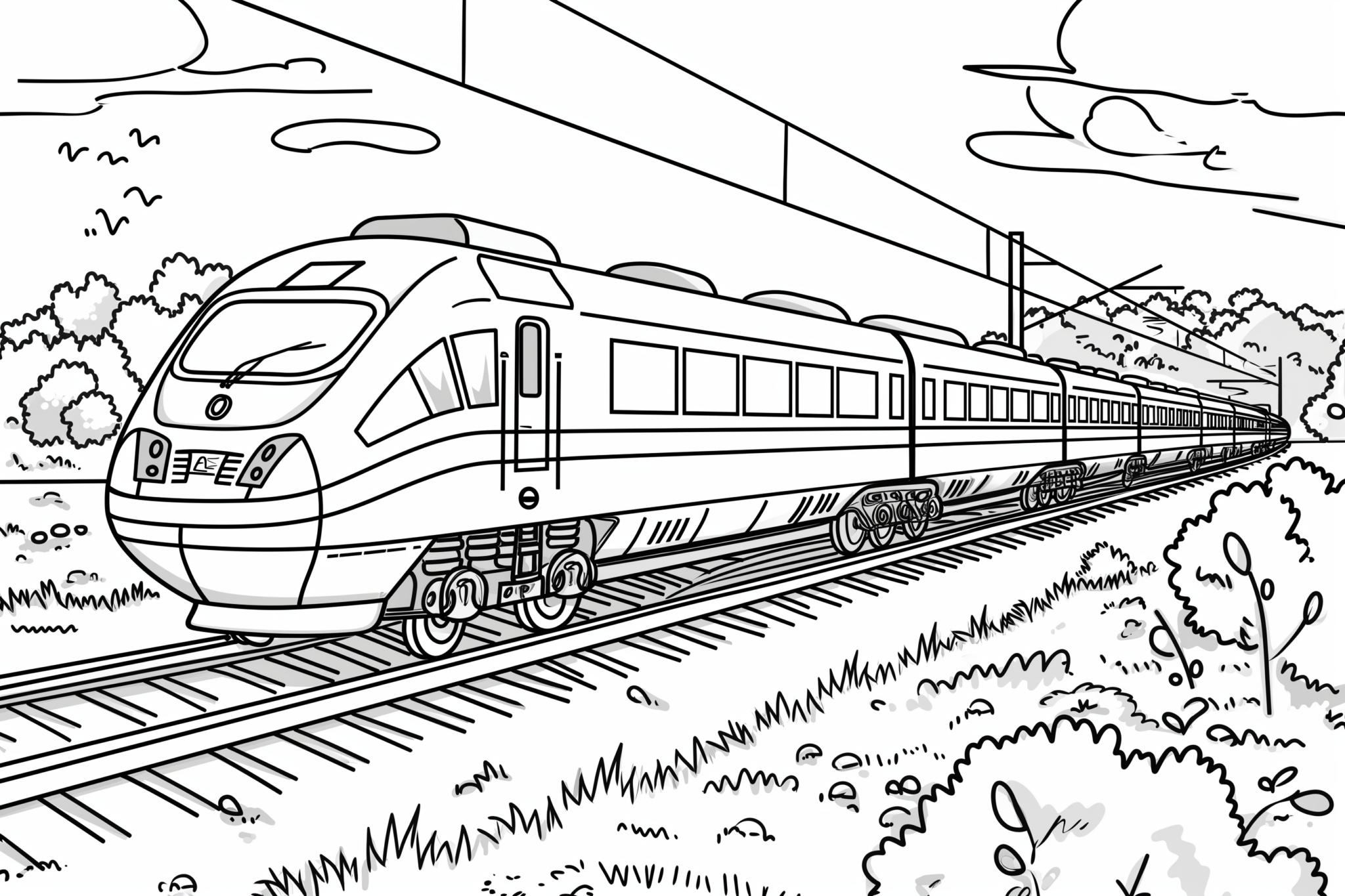 Trains Colouring Pages - Printables