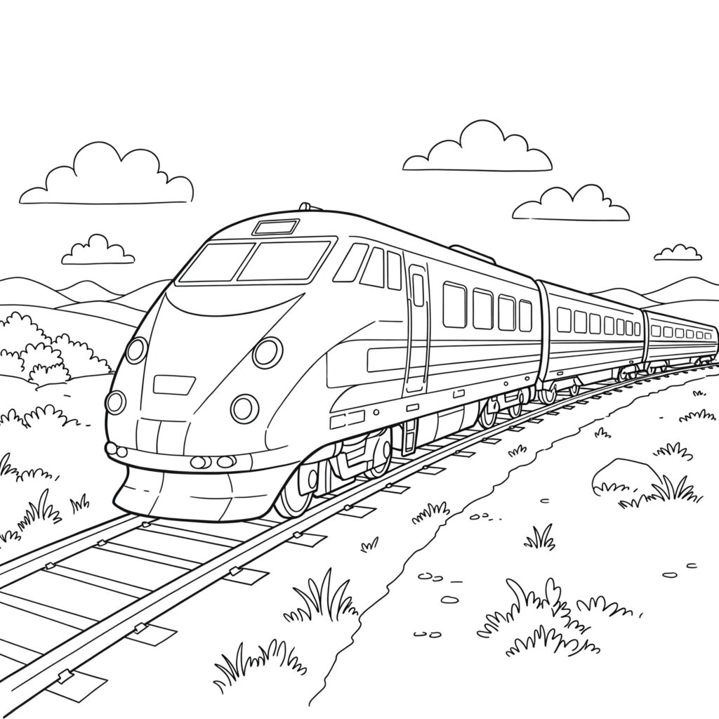 Trains Colouring Pages - Printables