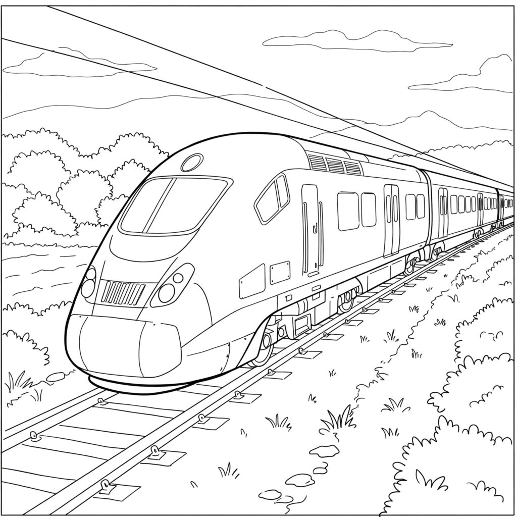 Trains Colouring Pages - Printables